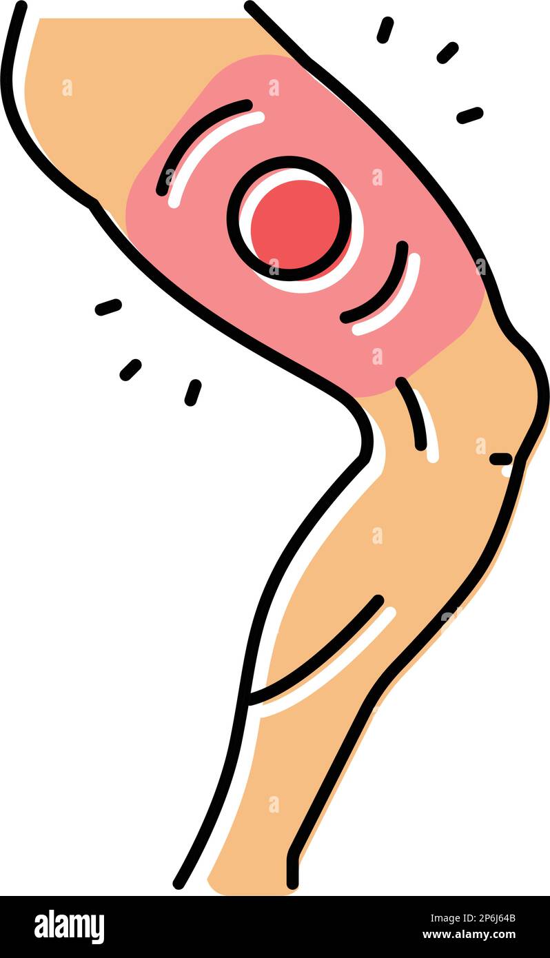 hip pain body ache color icon vector illustration Stock Vector Image ...