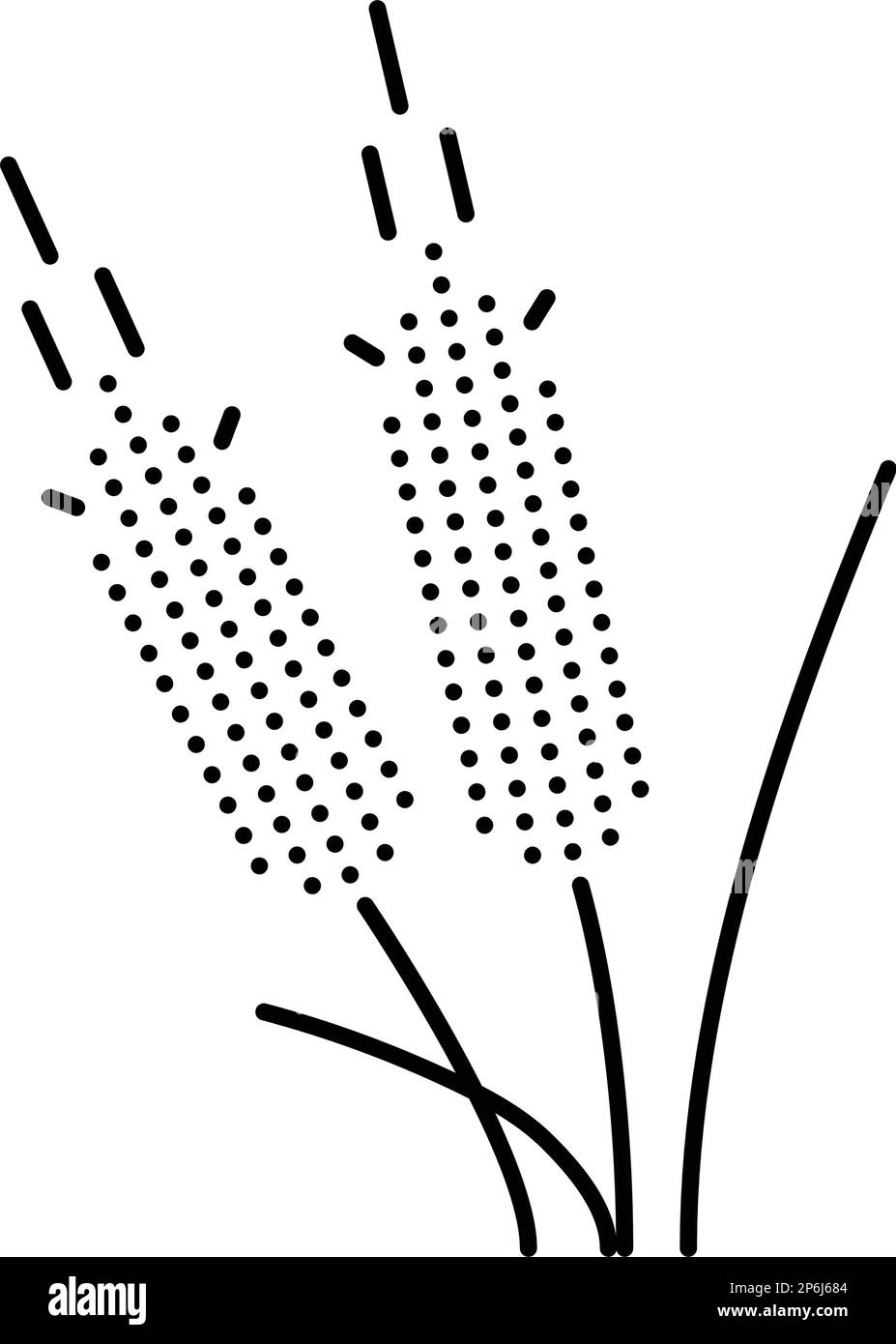 rye plant food line icon vector illustration Stock Vector Image & Art ...