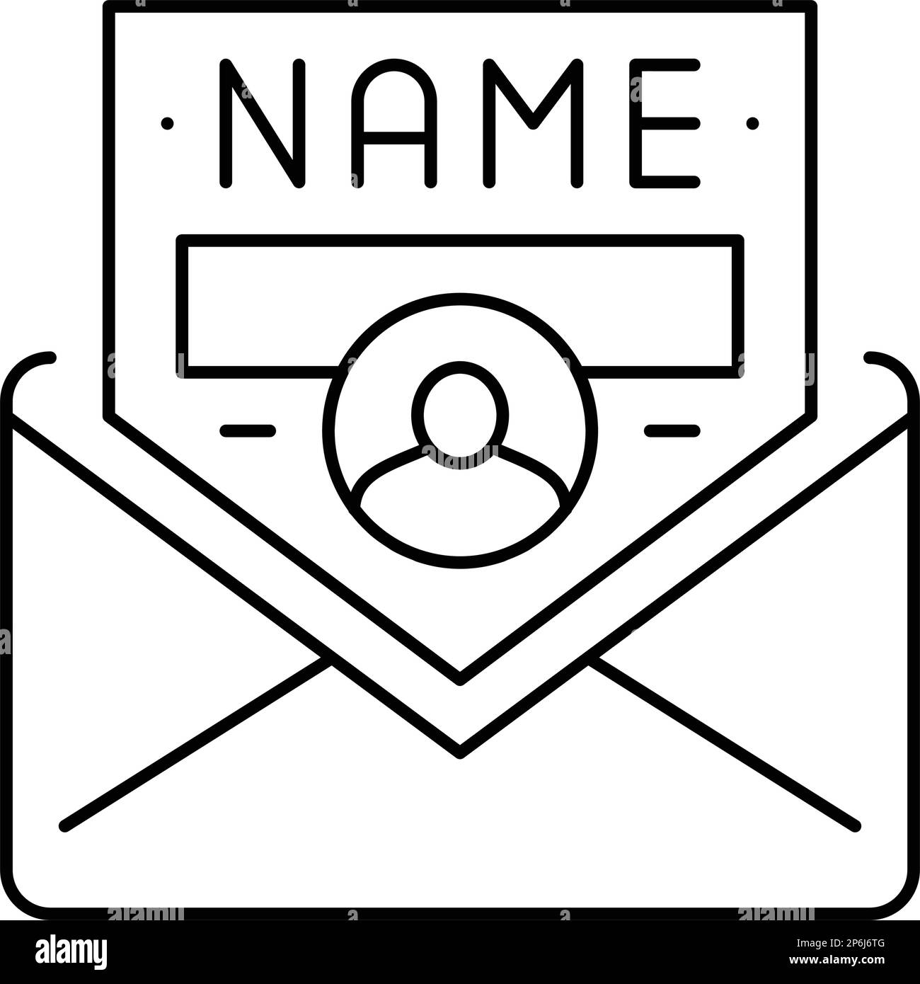personalized email line icon vector illustration Stock Vector Image ...