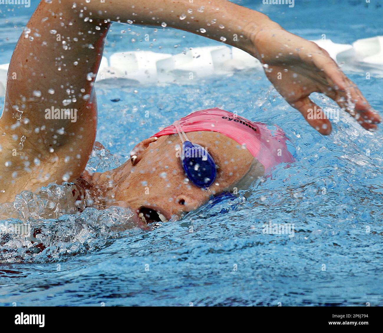 Anna Cleaver, of New Zealand, training at the Noosa Aquatic Center, on ...