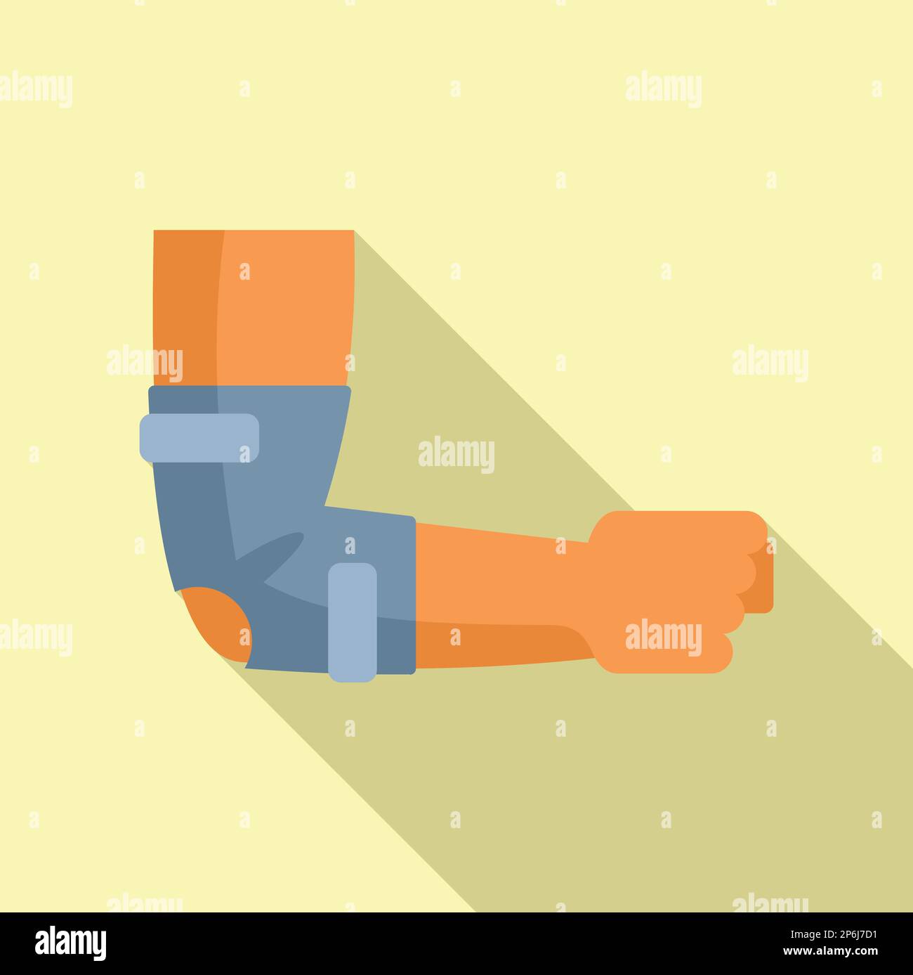 Elbow injury icon flat vector. Joint pain. Doctor inflammation Stock ...