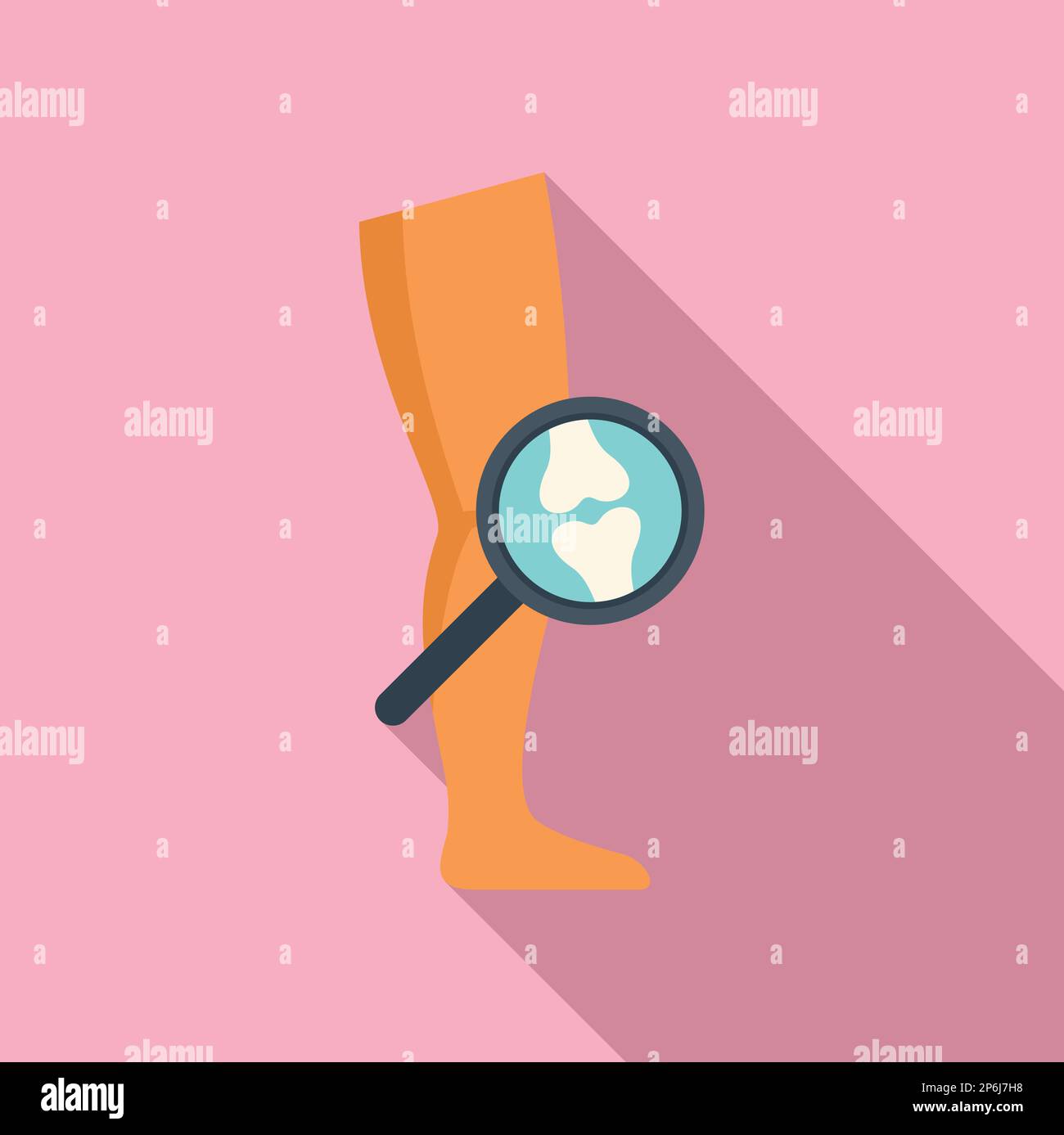Knee pain icon flat vector. Joint disease. Body doctor Stock Vector ...