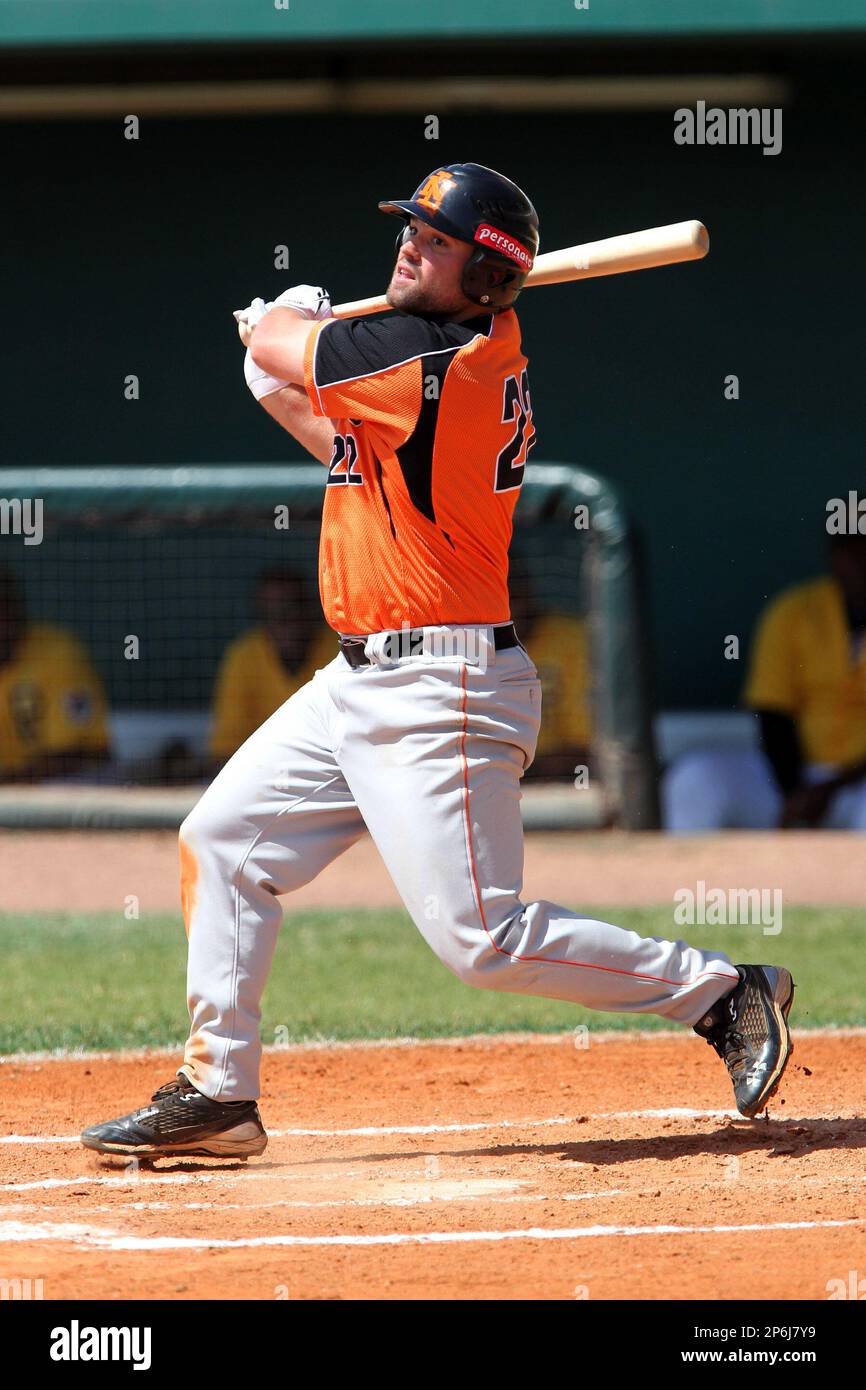 Netherlands National Team first baseman Mark-Jan Moorman #22 during a ...