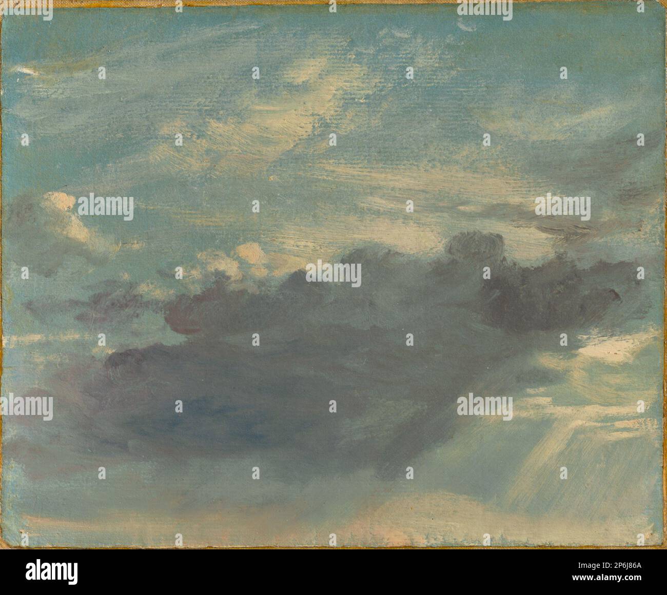 John Constable, Cloud Study, c. 1821–22, oil on cream laid paper ...