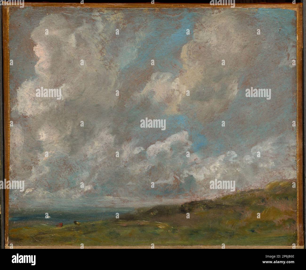 John Constable, Study of Clouds over a Landscape, c. 1821–22, oil on laminate cardboard, mounted ...
