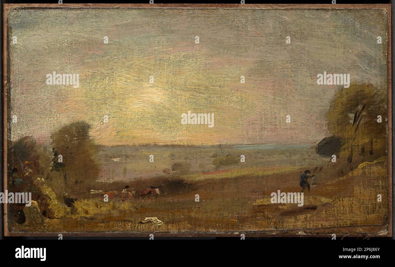 John Constable, Dedham Vale from the Road to East Bergholt, Sunset ...