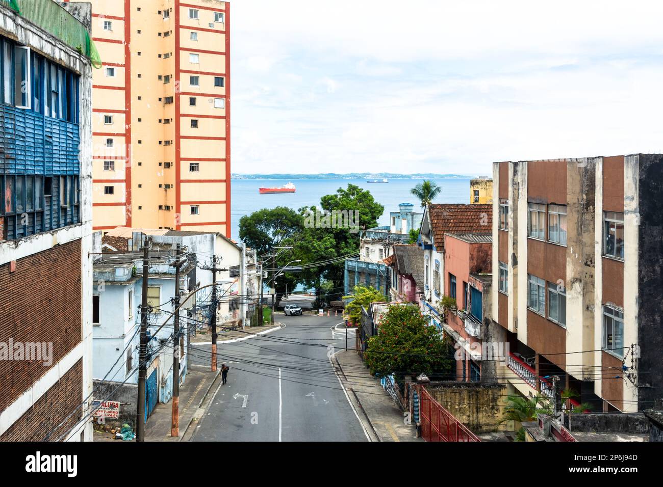 View of Avenida Princesa Isabel and the residential buildings on a ...
