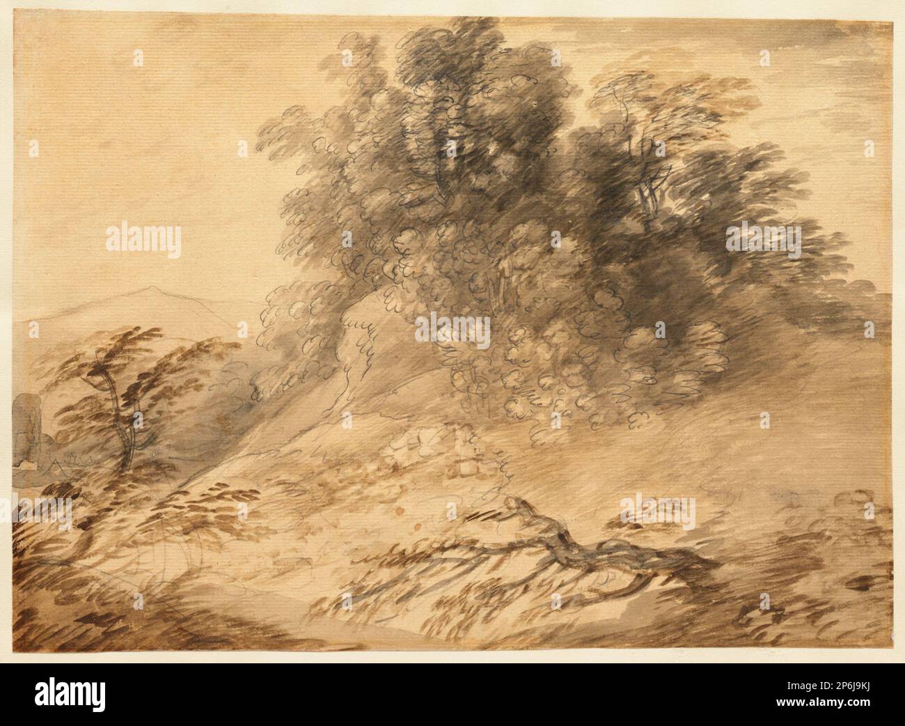 Thomas Gainsborough, Landscape with a Clump of Trees on a Hillock ...