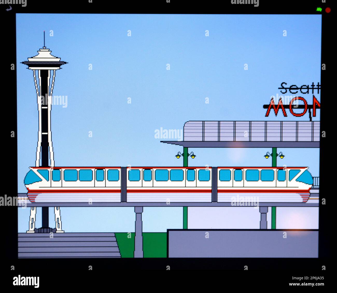 This March 12, 2012 photo shows the monorail game designed by 14-year ...