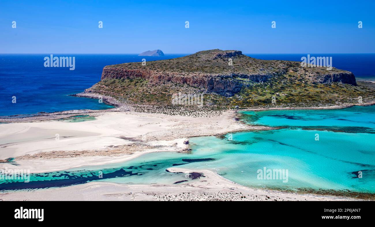 Balos beach, Gramvoussa peninsula, Prefecture of Hania, Crete. Greece ...