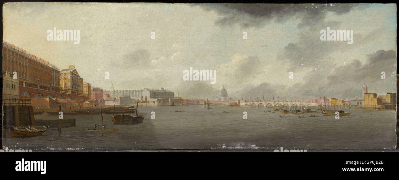 Daniel Turner, A View of the Thames Looking East with the Adelphi ...