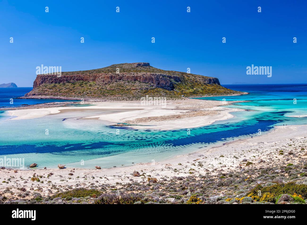 Balos beach, Gramvoussa peninsula, Prefecture of Hania, Crete. Greece ...