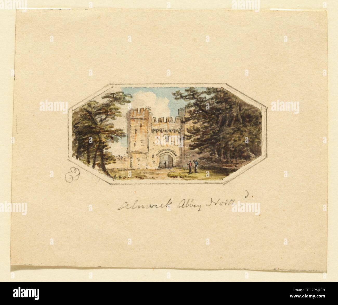 Edward Dayes, Alnwick Abbey, Northumberland, c. 1790–1800, watercolor ...