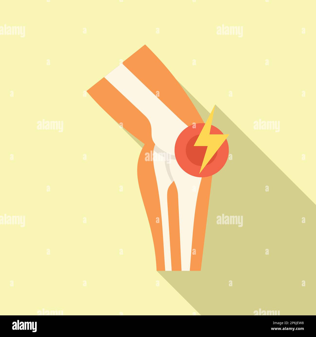 Pain knee icon flat vector. Medical disease. Food injury Stock Vector ...