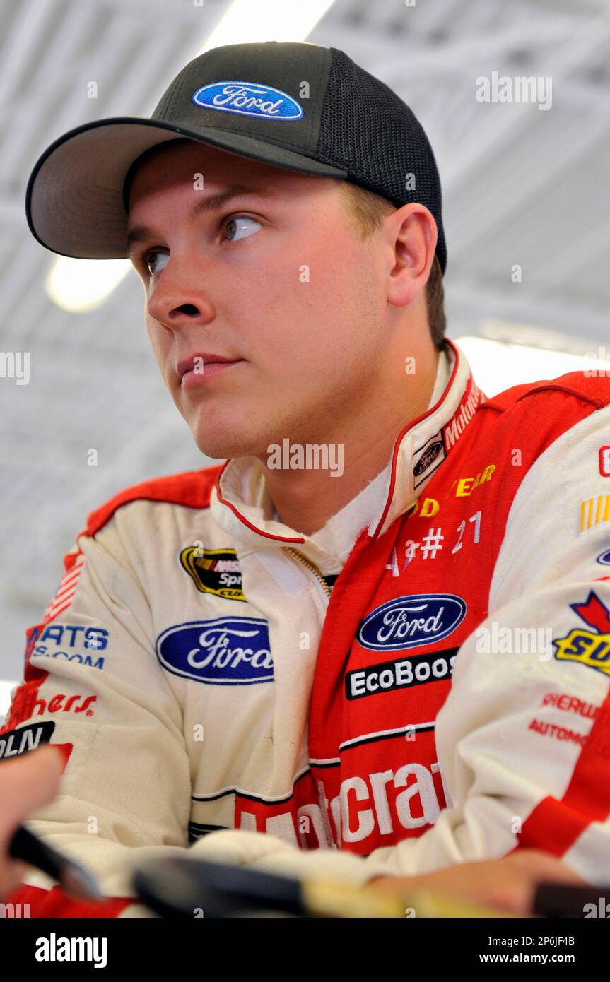 Trevor Bayne during practice for the Kobalt Tools 400 race at Las Vegas ...