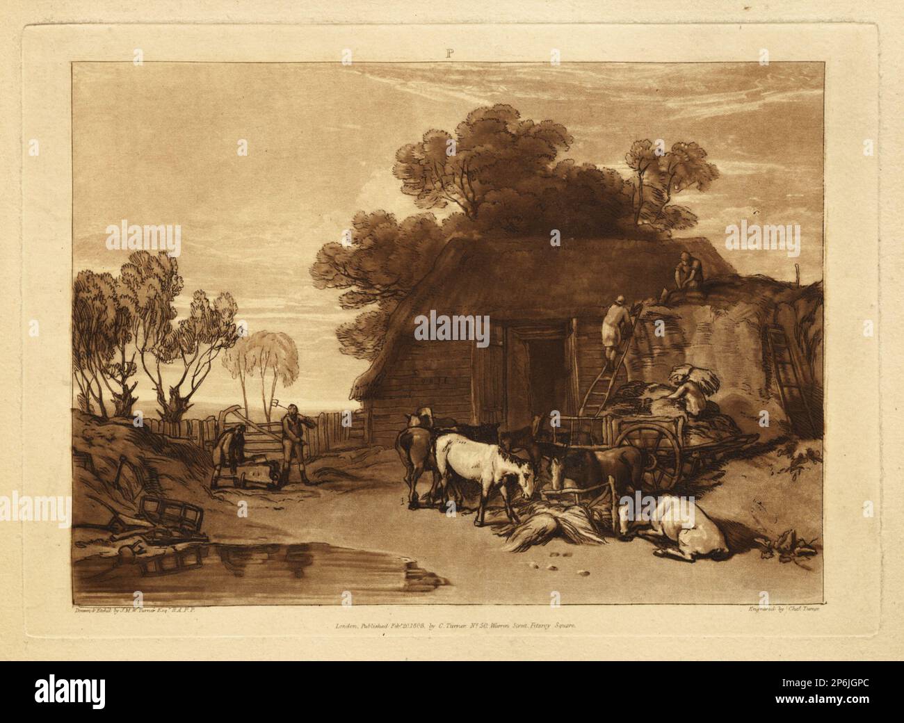 Joseph Mallord William Turner, The Straw Yard, February 20, 1808 ...