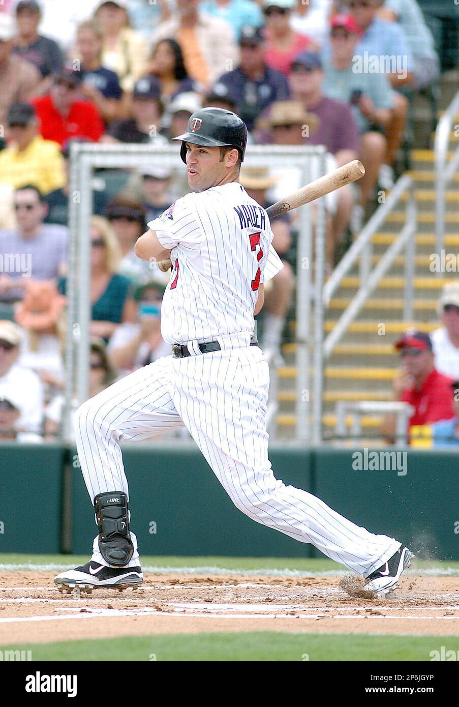 Ft. Myers, Florida March 11, 2012 Minnesota Twins Catcher Joe Mauer in ...