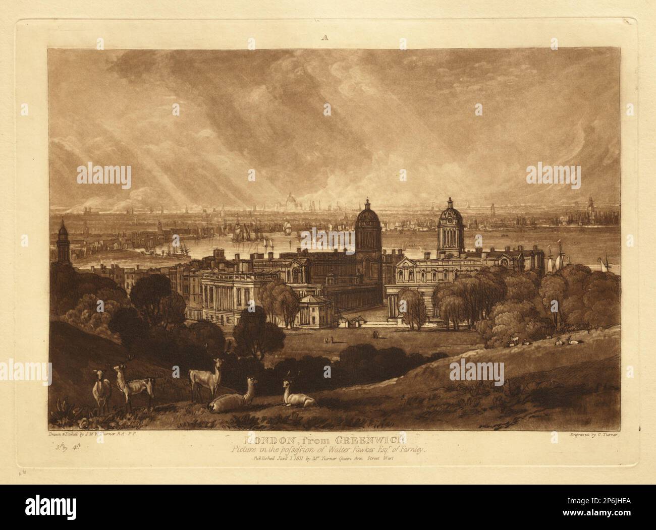 Joseph Mallord William Turner, London from Greenwich, January 1, 1811 ...