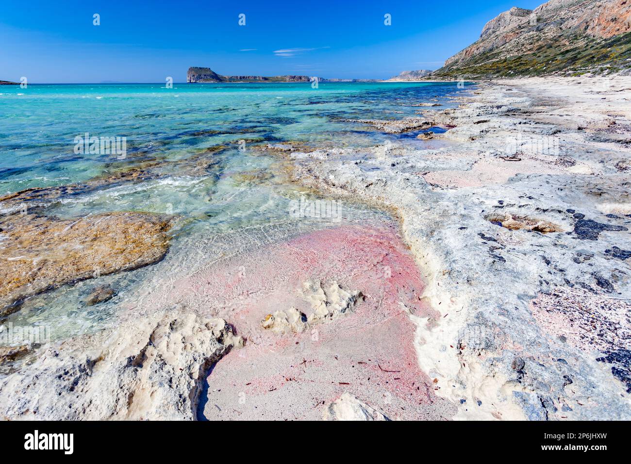 Balos beach, Gramvoussa peninsula, Prefecture of Hania, Crete. Greece ...