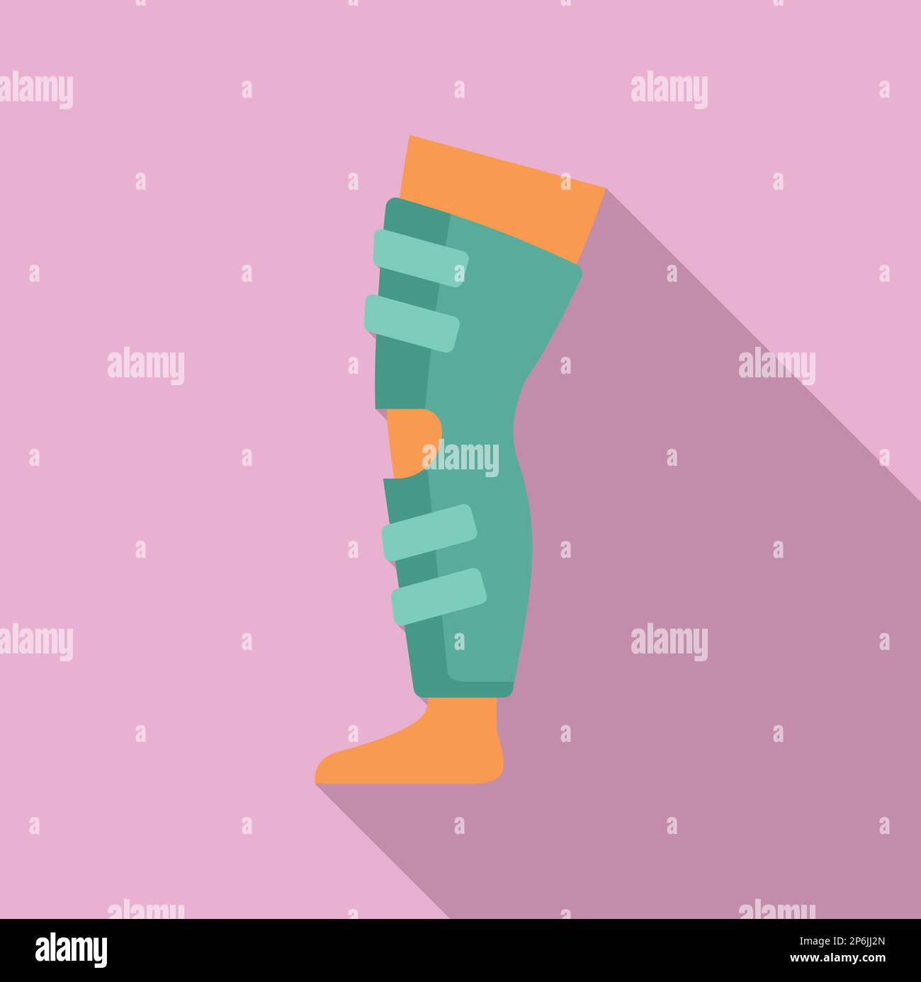 Leg treatment icon flat vector. Medical disease. Doctor inflammation ...