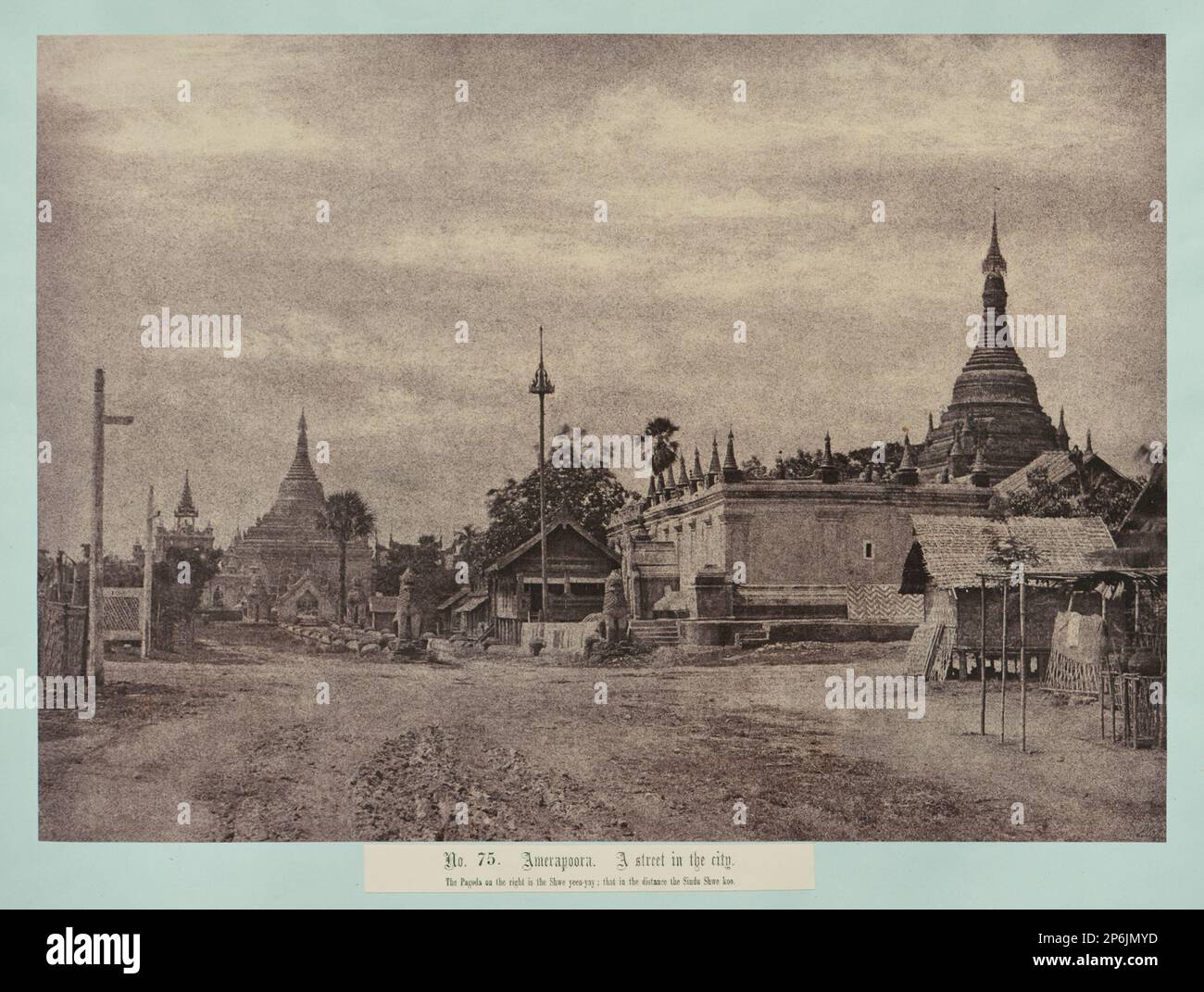 Linnaeus Tripe, Amerapoora, A Street in the City, 1855, coated salt ...