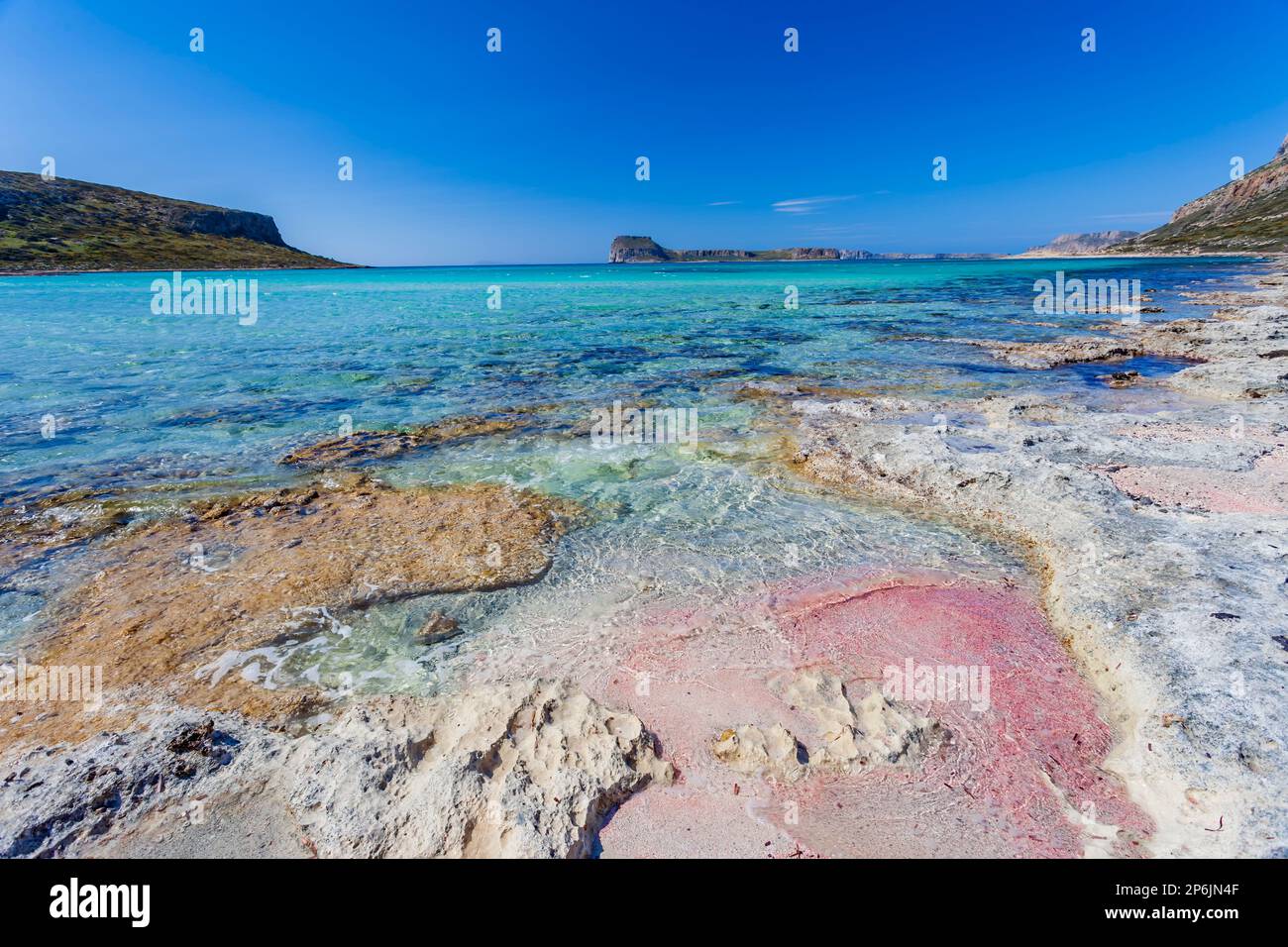 Balos beach, Gramvoussa peninsula, Prefecture of Hania, Crete. Greece ...