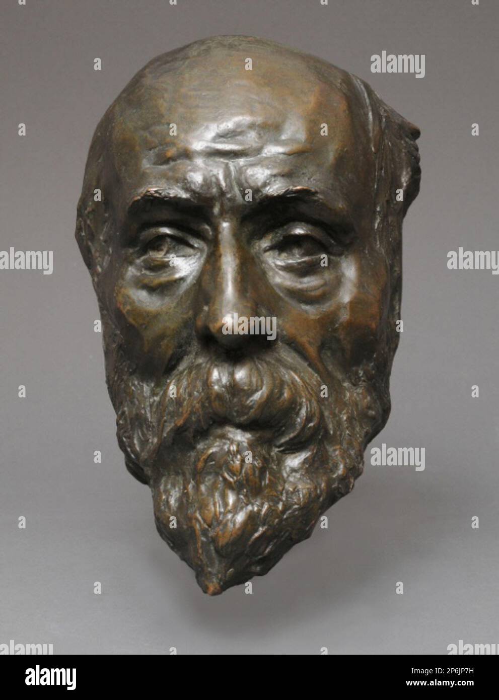 Armand Lucien Bloch, Mask of Auguste Renoir, c. 1910, bronze with dark ...