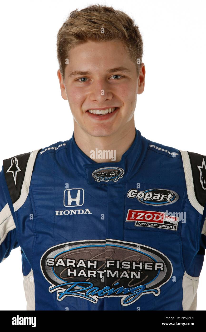 Josef Newgarden poses during IndyCar Series portrait session in St ...