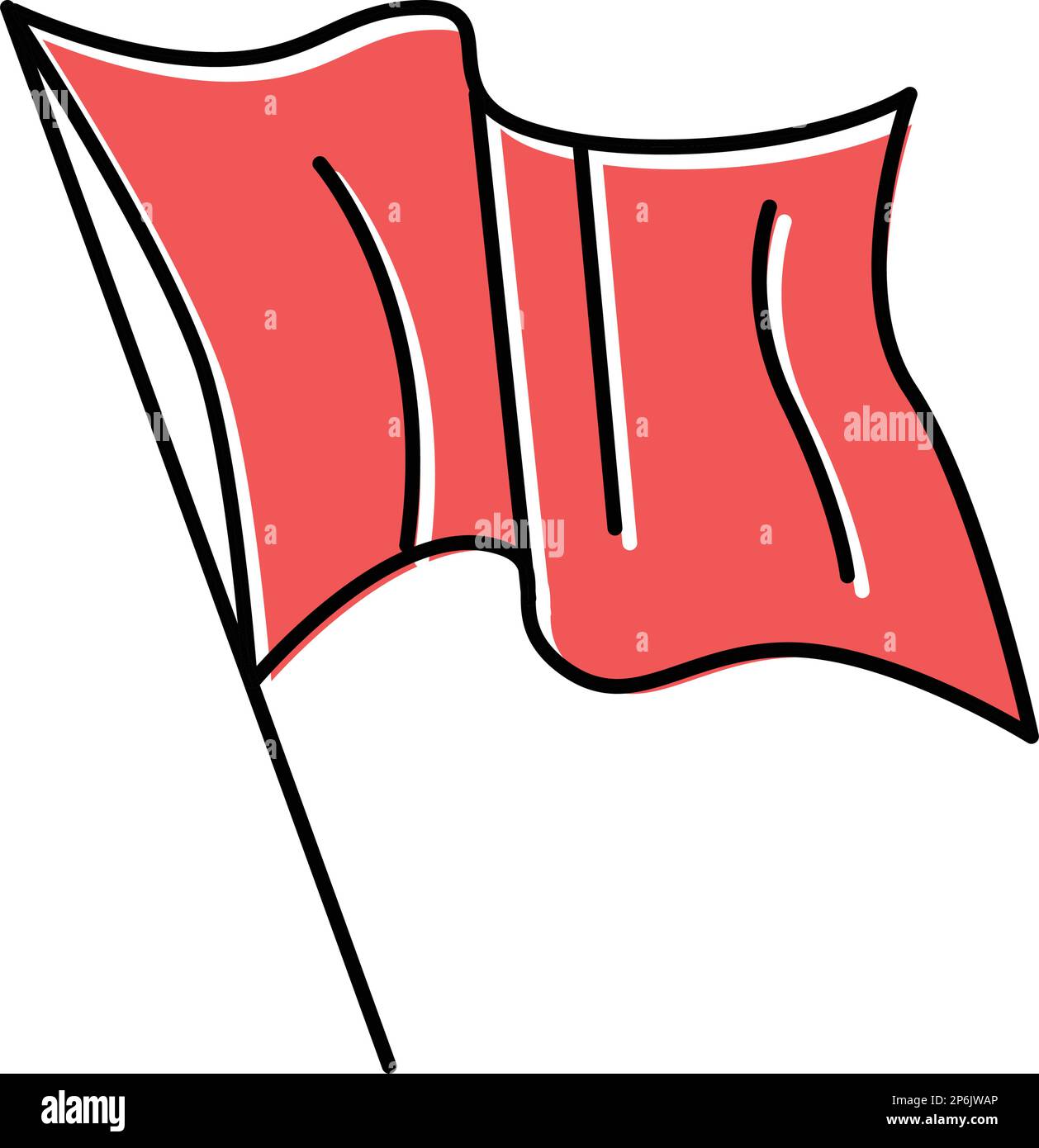 Red end sign flag Stock Vector Images - Alamy