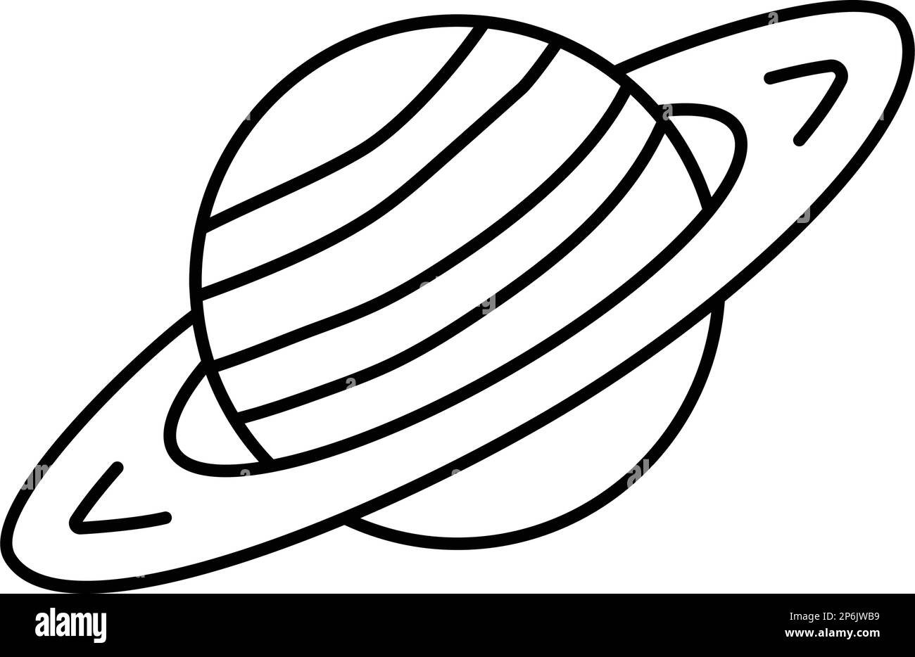 saturn planet line icon vector illustration Stock Vector Image & Art ...
