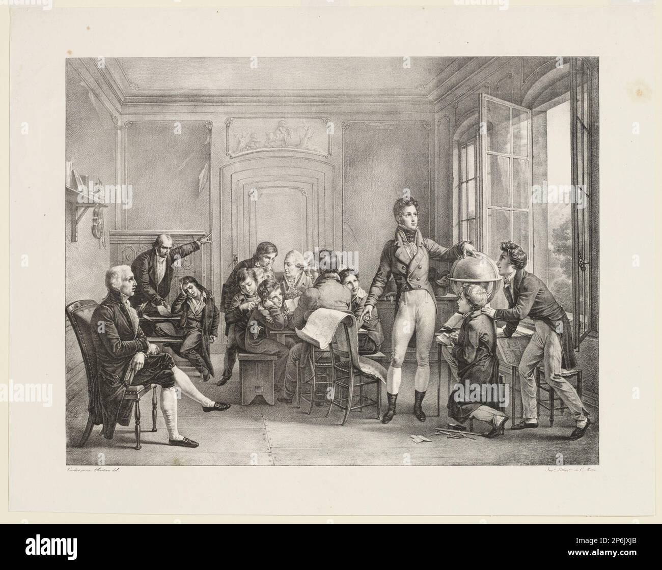Louis-Philippe teaching geography at the Collège de Reichenau, c. 1820 ...