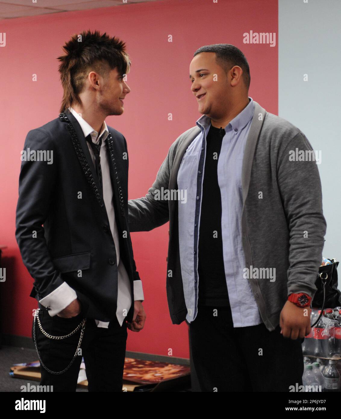 HOLLYWOOD, CA - MARCH 7: Contestants Colton Dixon (L) and Jeremy Rosado ...