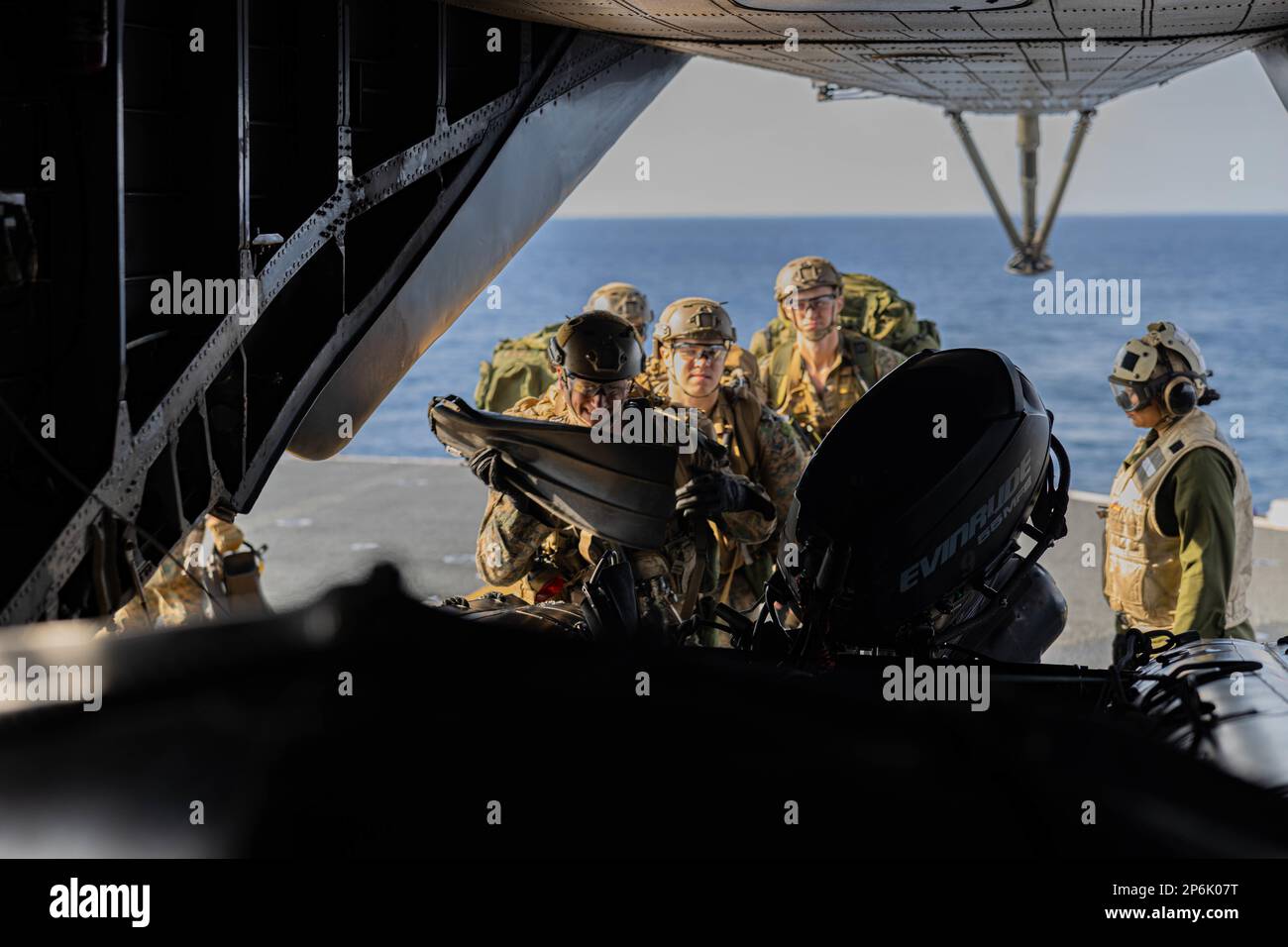 U.S. Marines with the maritime raid force, 31st Marine Expeditionary ...
