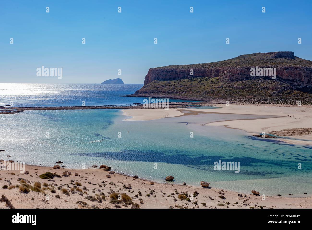Balos beach, Gramvoussa peninsula, Prefecture of Hania, Crete. Greece ...