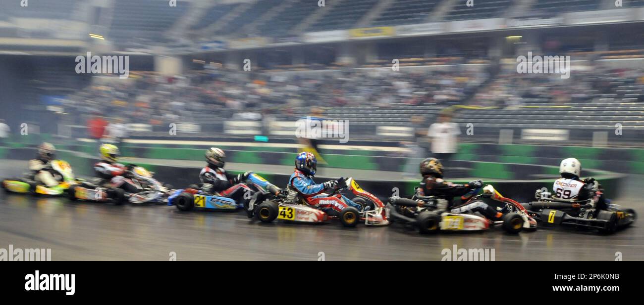 NASCAR driver John Andretti (43) races at the Indy Karting Classic go ...
