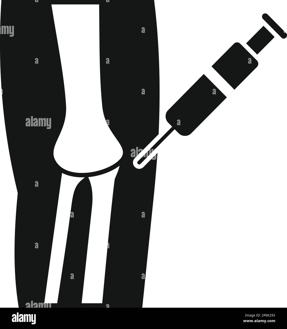 Knee injection icon simple vector. Medical disease. Health hospital ...