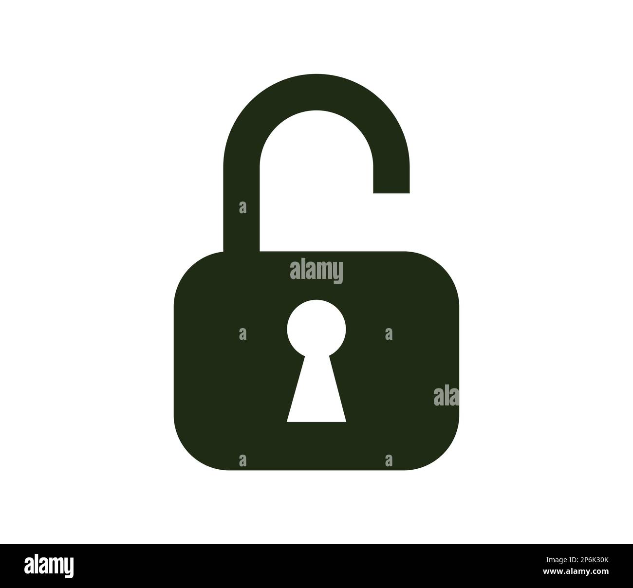 Unlock symbol. Concept of concept of SSL, information data protection ...