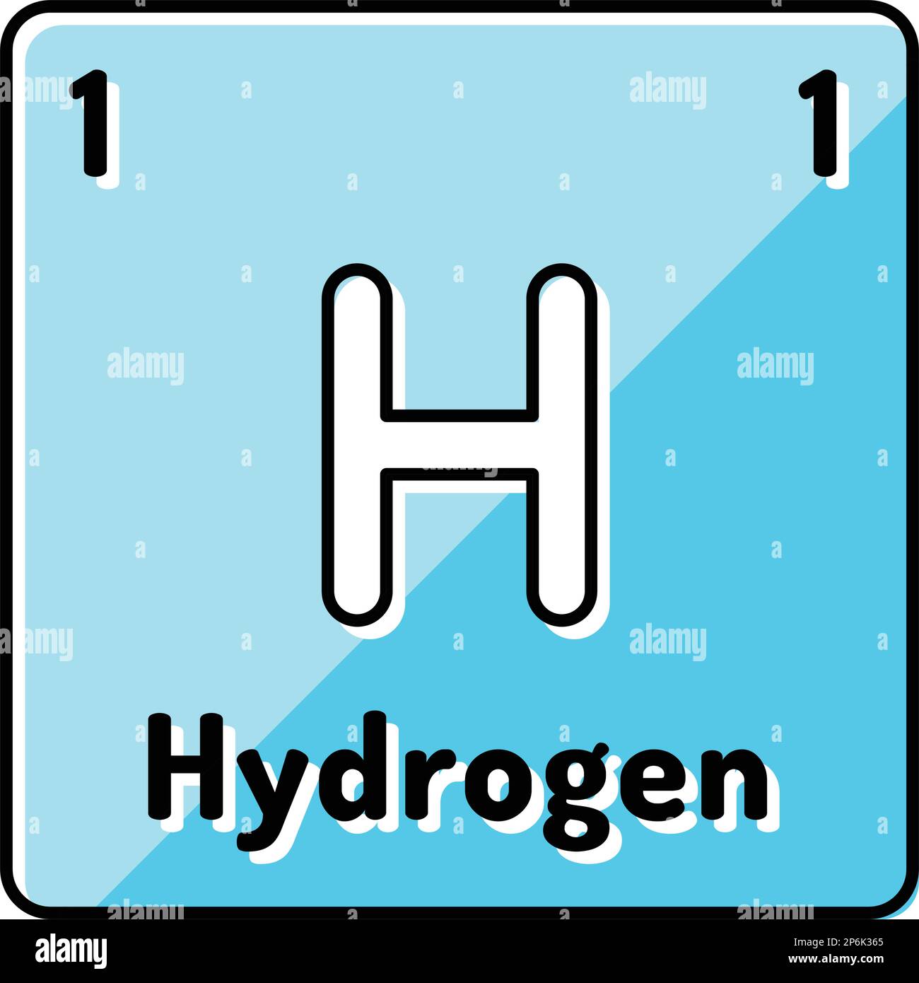 hydrogen chemical element color icon vector illustration Stock Vector ...