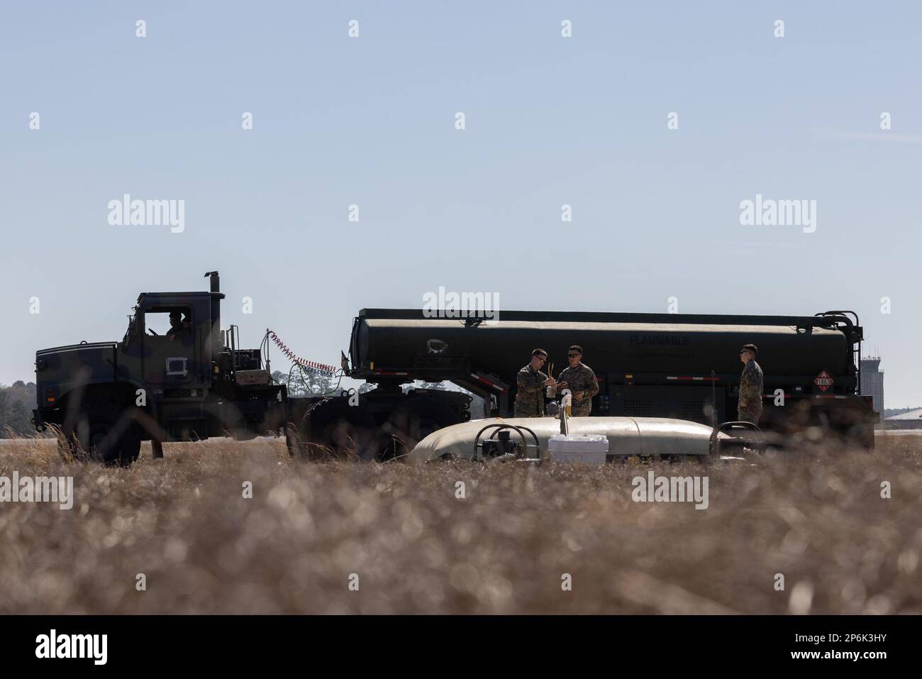 U.S. Marines attending the Forward Arming and Refueling Point (FARP ...