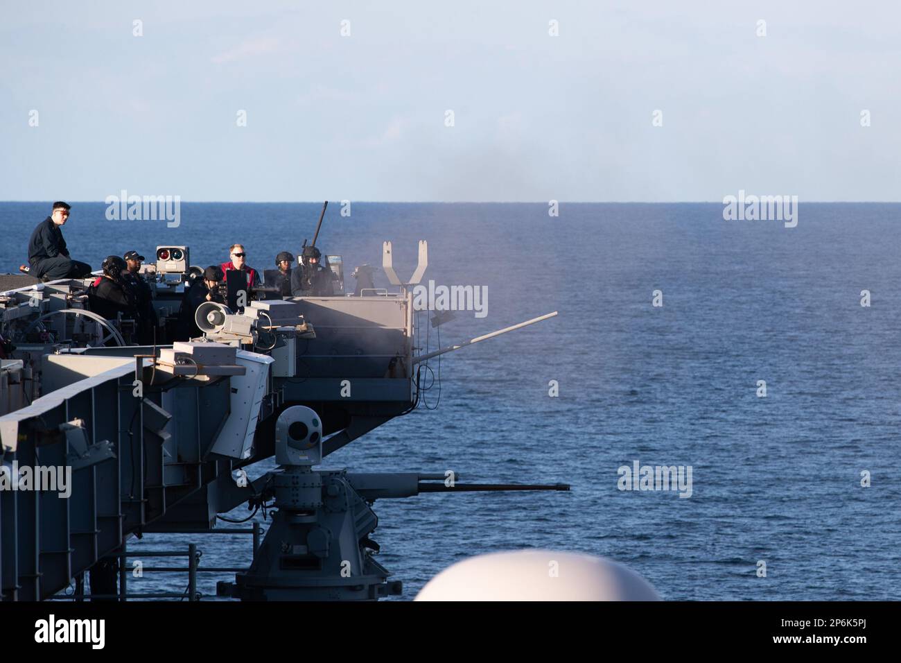 Sailors assigned to the first-in-class aircraft carrier USS Gerald R ...