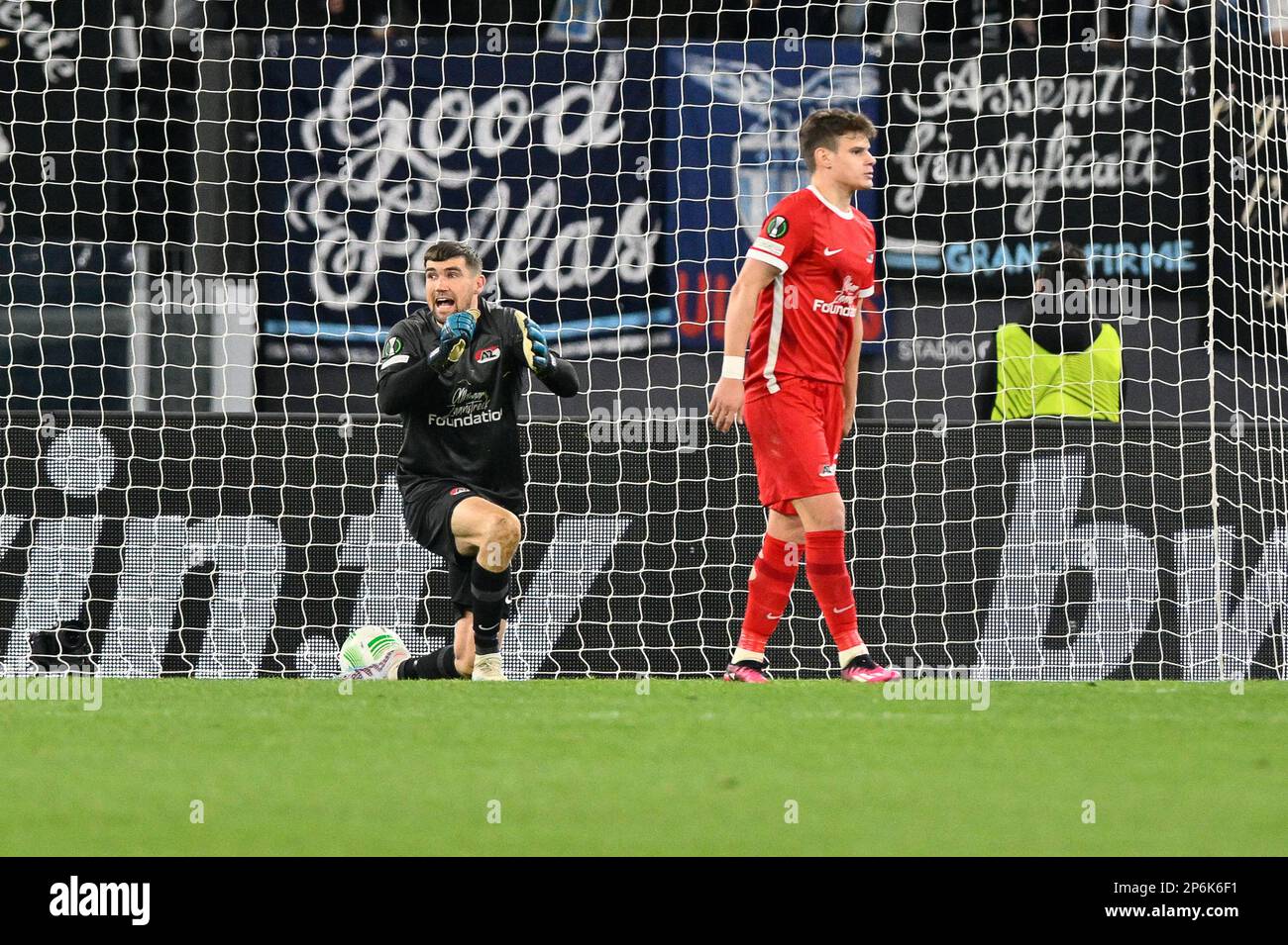 Matteo Ryan of AZ Alkmaar during Uefa Conference League Round of 16 ...