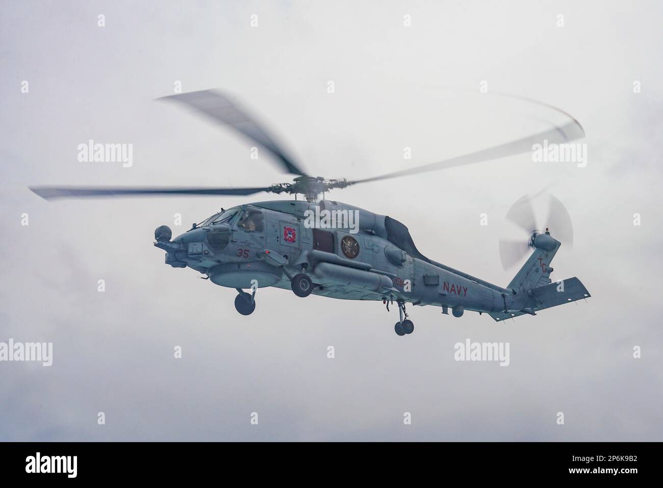 NATUNA SEA (Feb. 28, 2023) An MH-60R SeaHawk, attached to Helicopter ...
