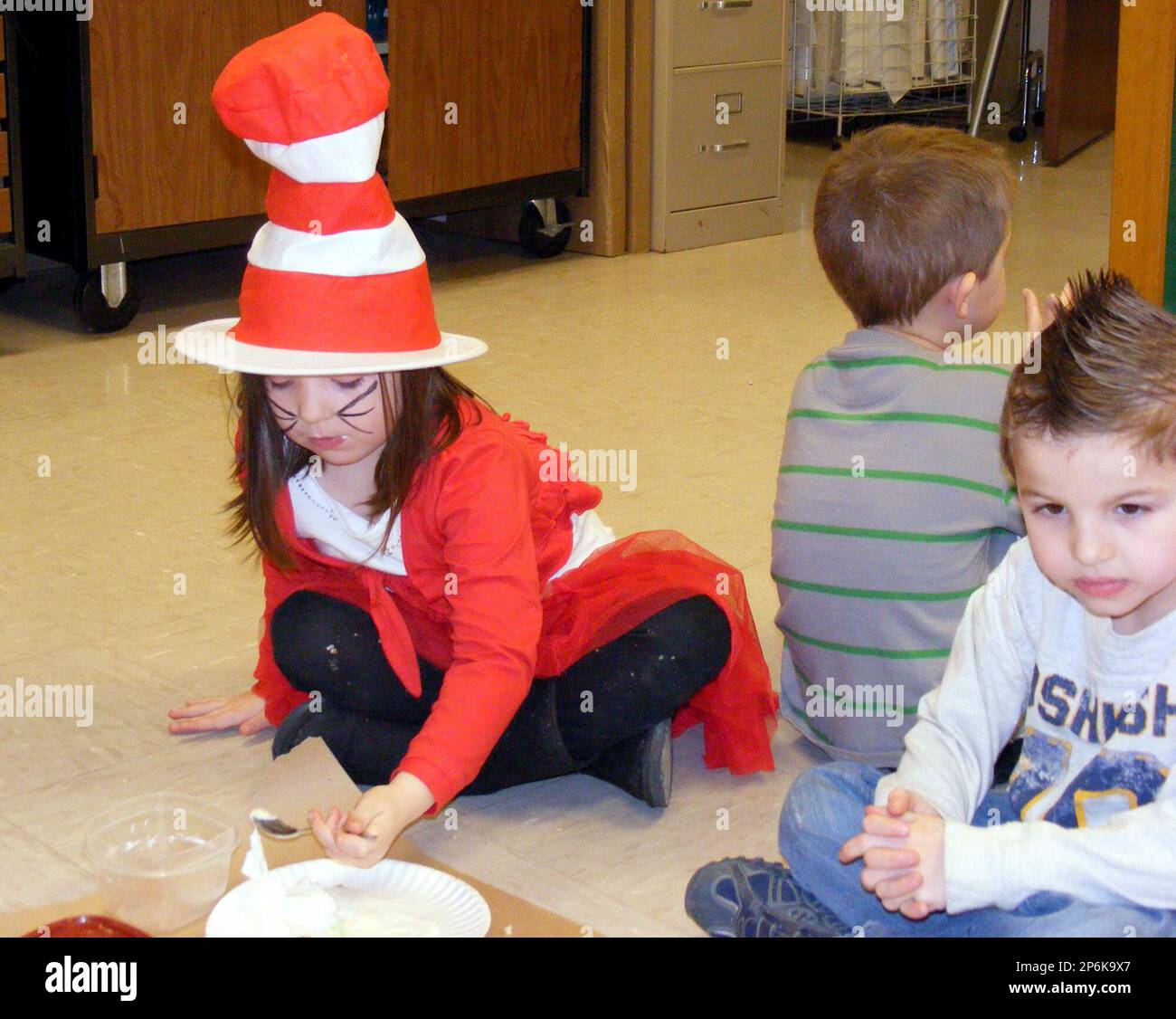Kaiya Castle enjoys a snack on Dr. Seuss' birthday Friday, March 2 ...