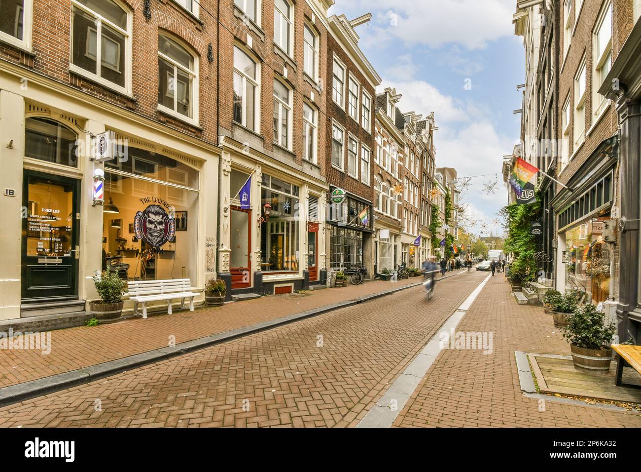 Amsterdam, Netherlands - 10 April, 2021: a city street with buildings ...