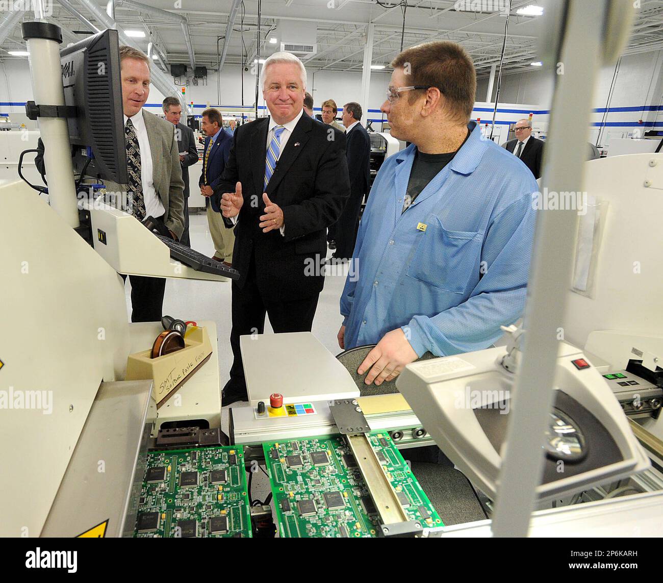 AccuSpec Electronics president Mike Towner, far left, and Pennsylvania ...