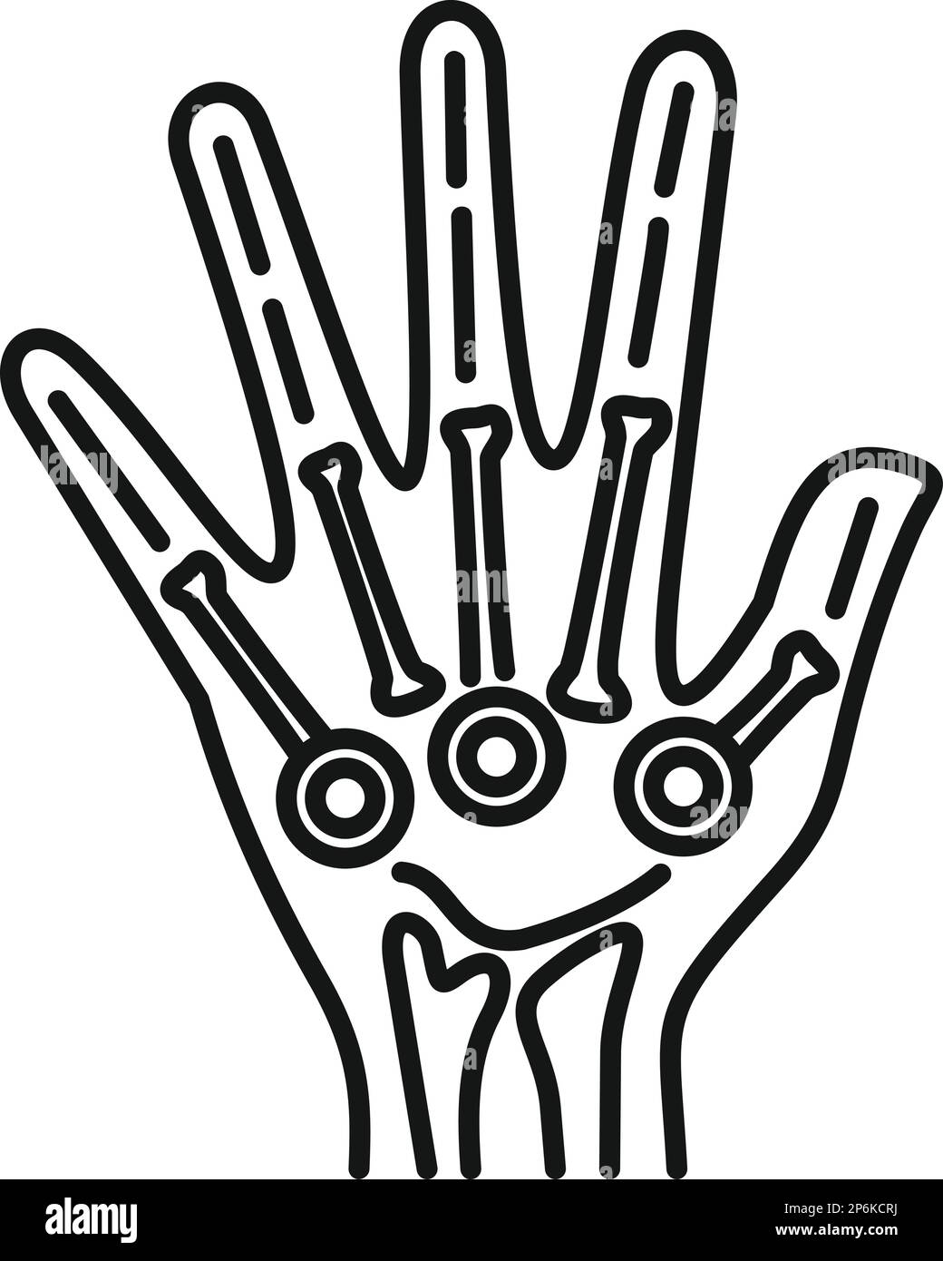 Hand arthritis icon outline vector. Medical disease. Body rheumatism ...