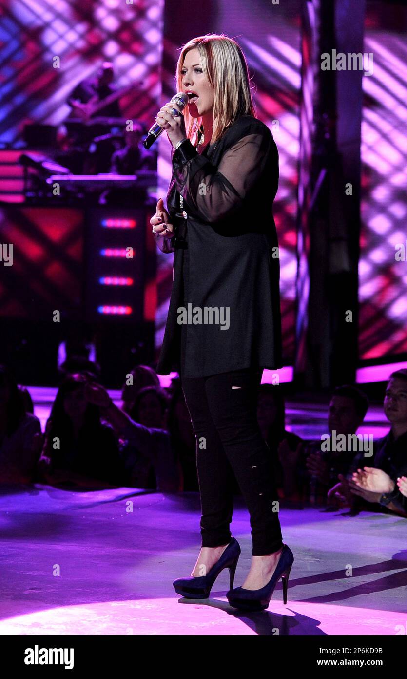 HOLLYWOOD, CA - FEBRUARY 29: Contestant Erika Van Pelt performs onstage ...