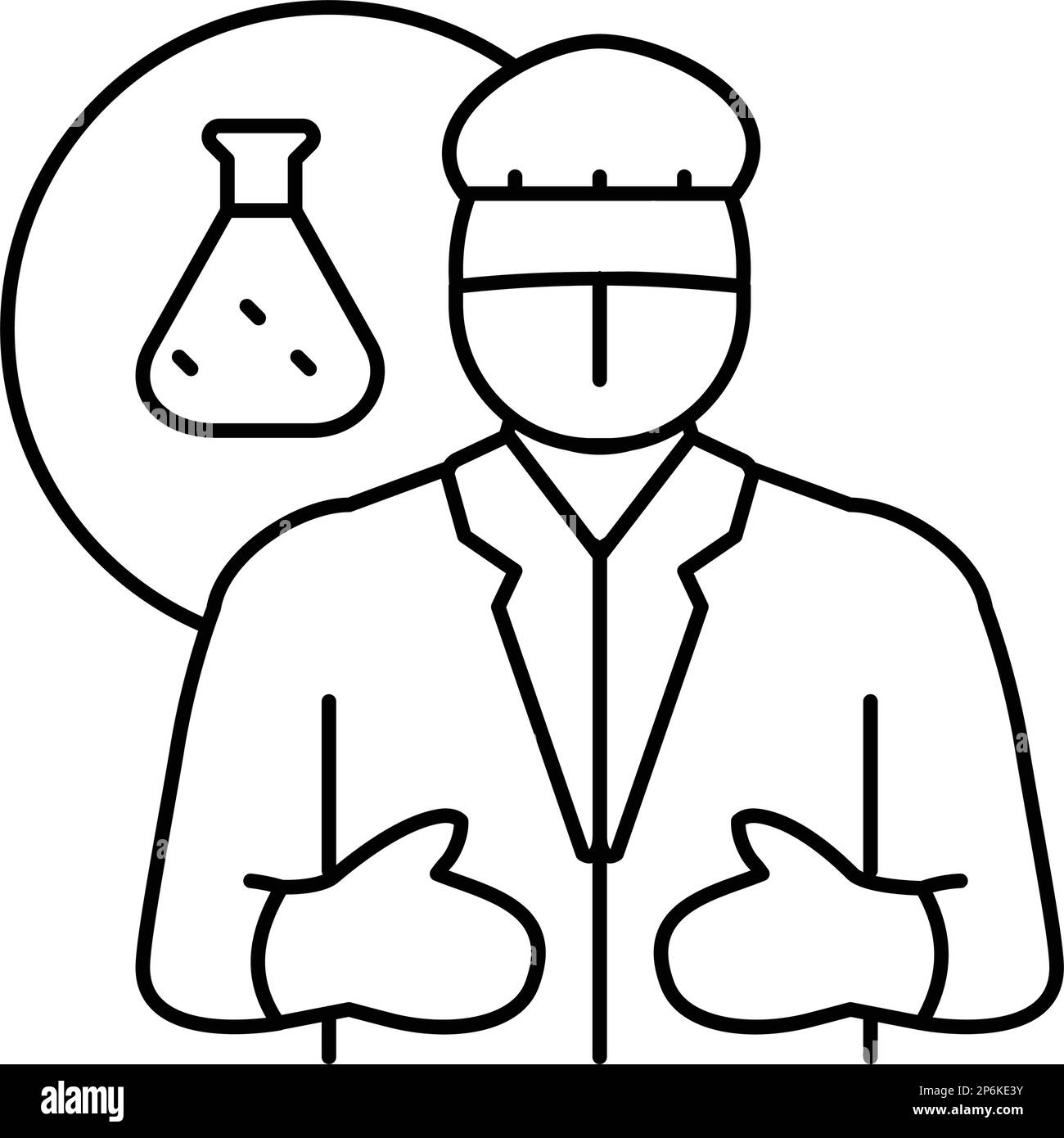 chemical engineer technology line icon vector illustration Stock Vector ... chemical engineer technology line icon vector illustration Stock Vector ...