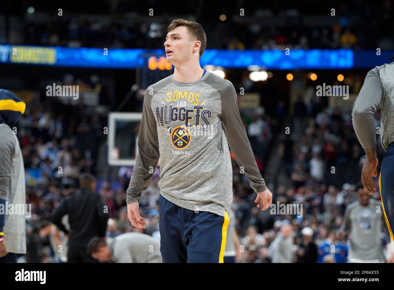 Denver Nuggets guard Christian Braun (0) in the first half of an NBA ...