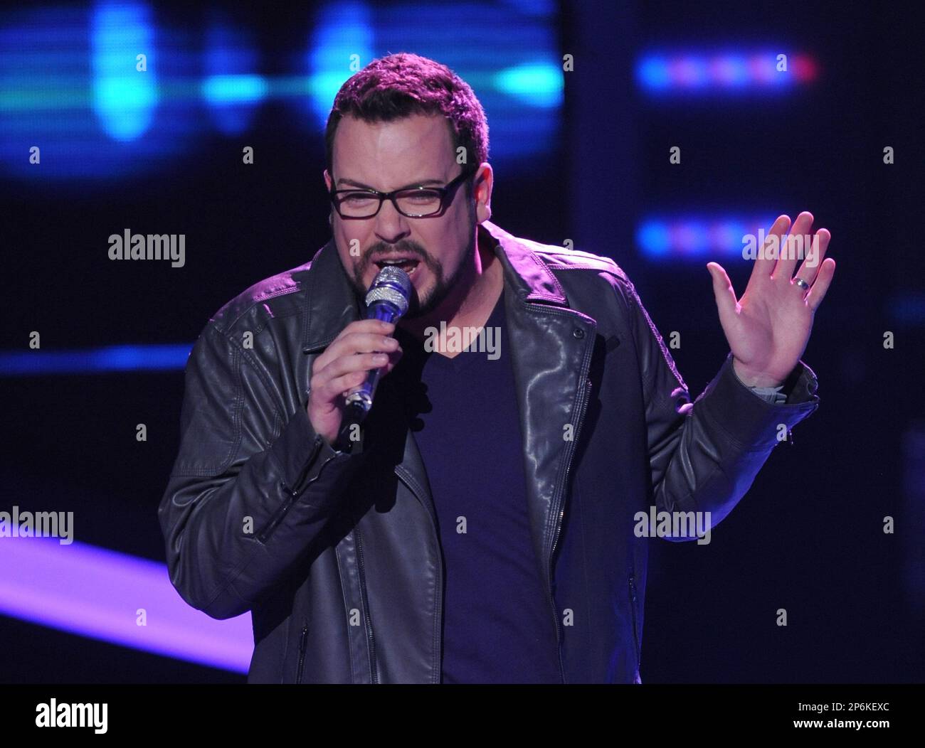 HOLLYWOOD, CA - FEBRUARY 28: Contestant Adam Brock performs on FOX's ...